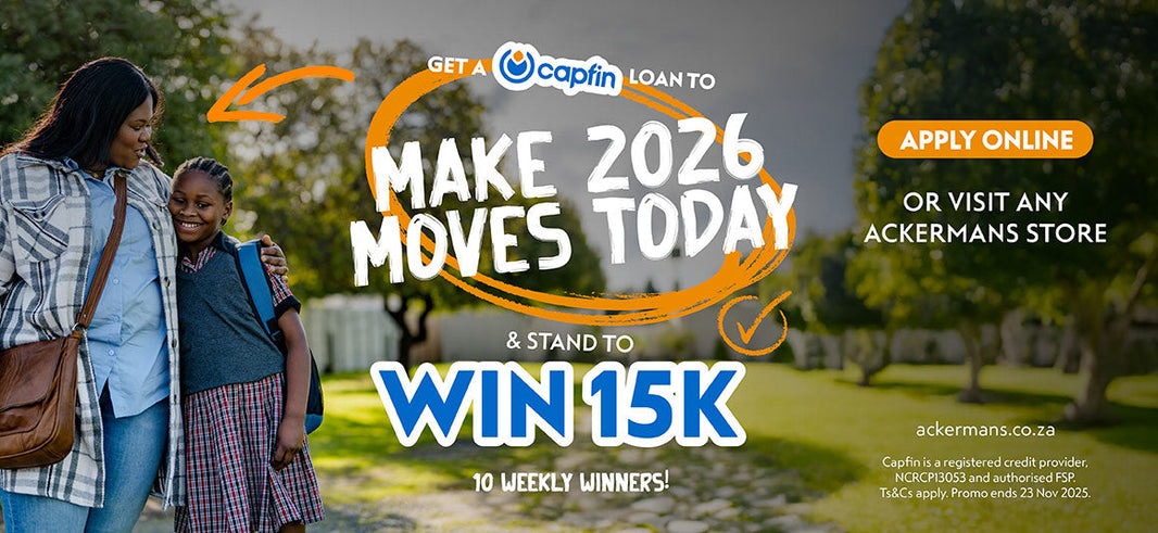 Buy Vouchers at Ackermans and stand a chance to win