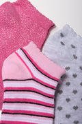 3 Pack Low Cut Socks Pink And Grey - Underwear & Socks | Ackermans ...