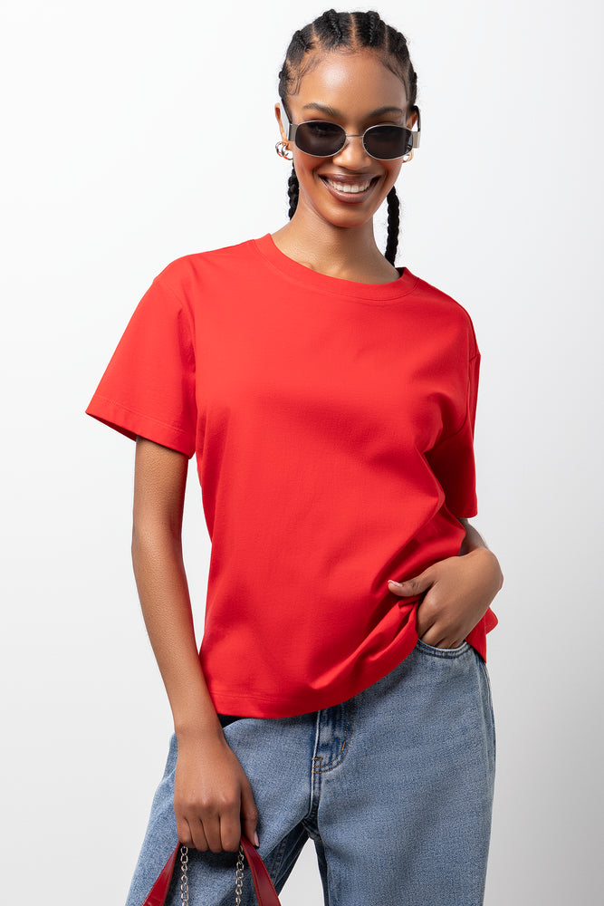 Crewneck T-Shirt Red | Tops & T-Shirts | Ackermans
