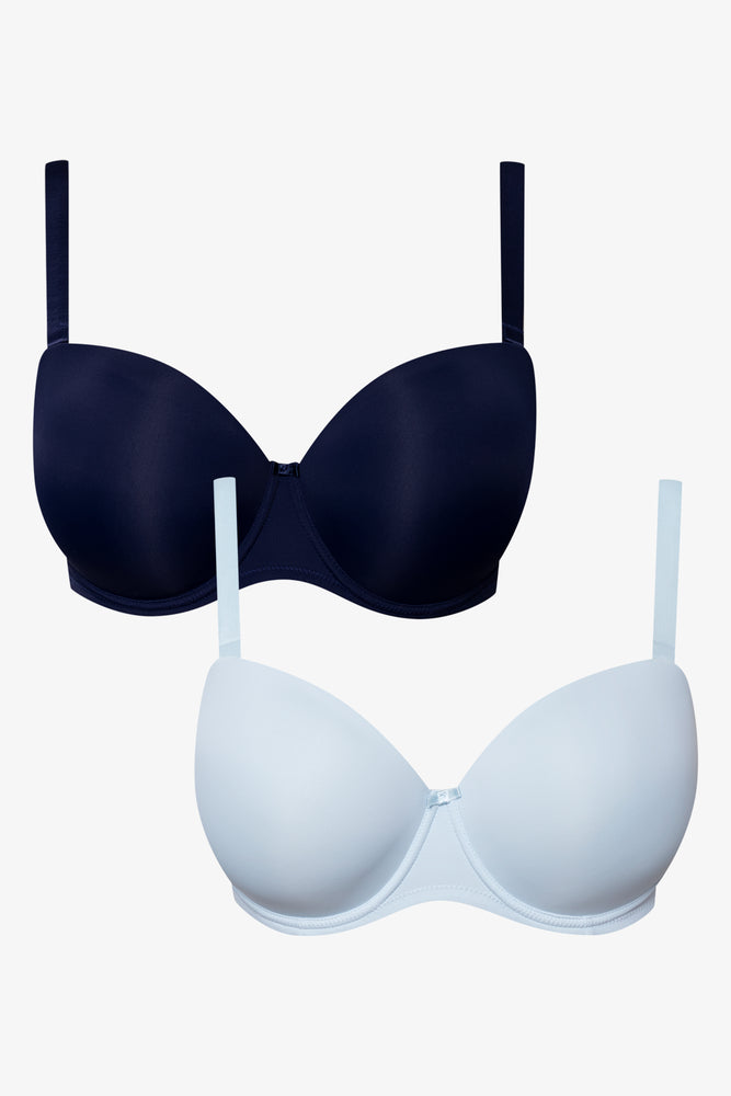 Plus Size 2 Pack Multiway Bras Navy And Light Blue | Bras | Ackermans