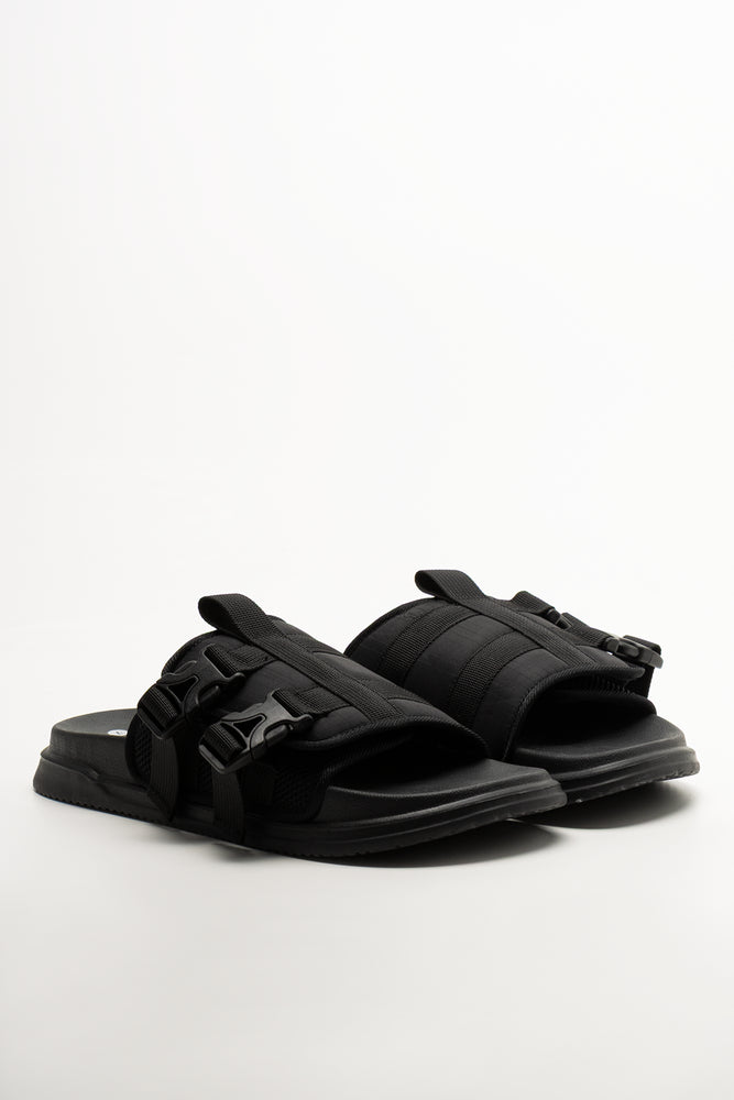 Utility Buckle Slides Black | Shoes | Ackermans