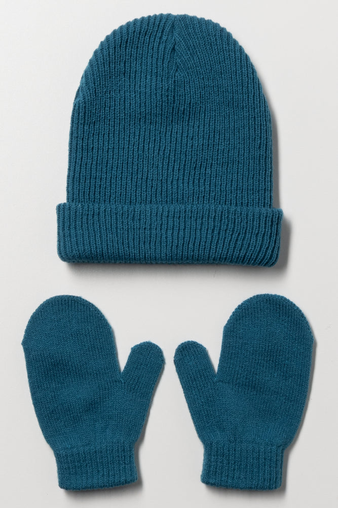 2 Piece Hat Set Teal | Accessories | Ackermans